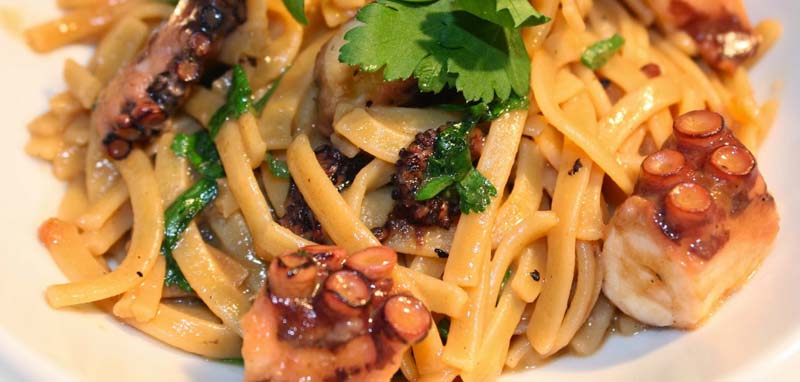 Greek-style octopus with island pasta - twominutesangie
